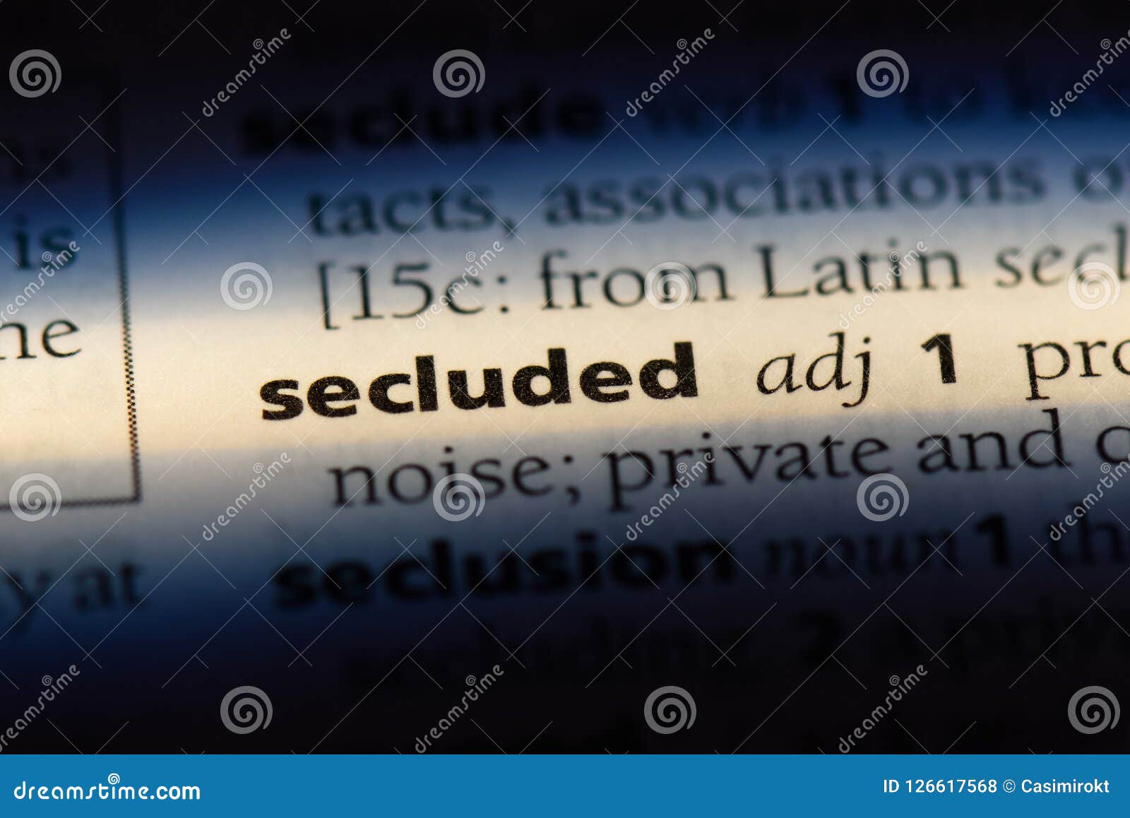Secluded stock photo. Image of idea, definition, closeup - 126617568