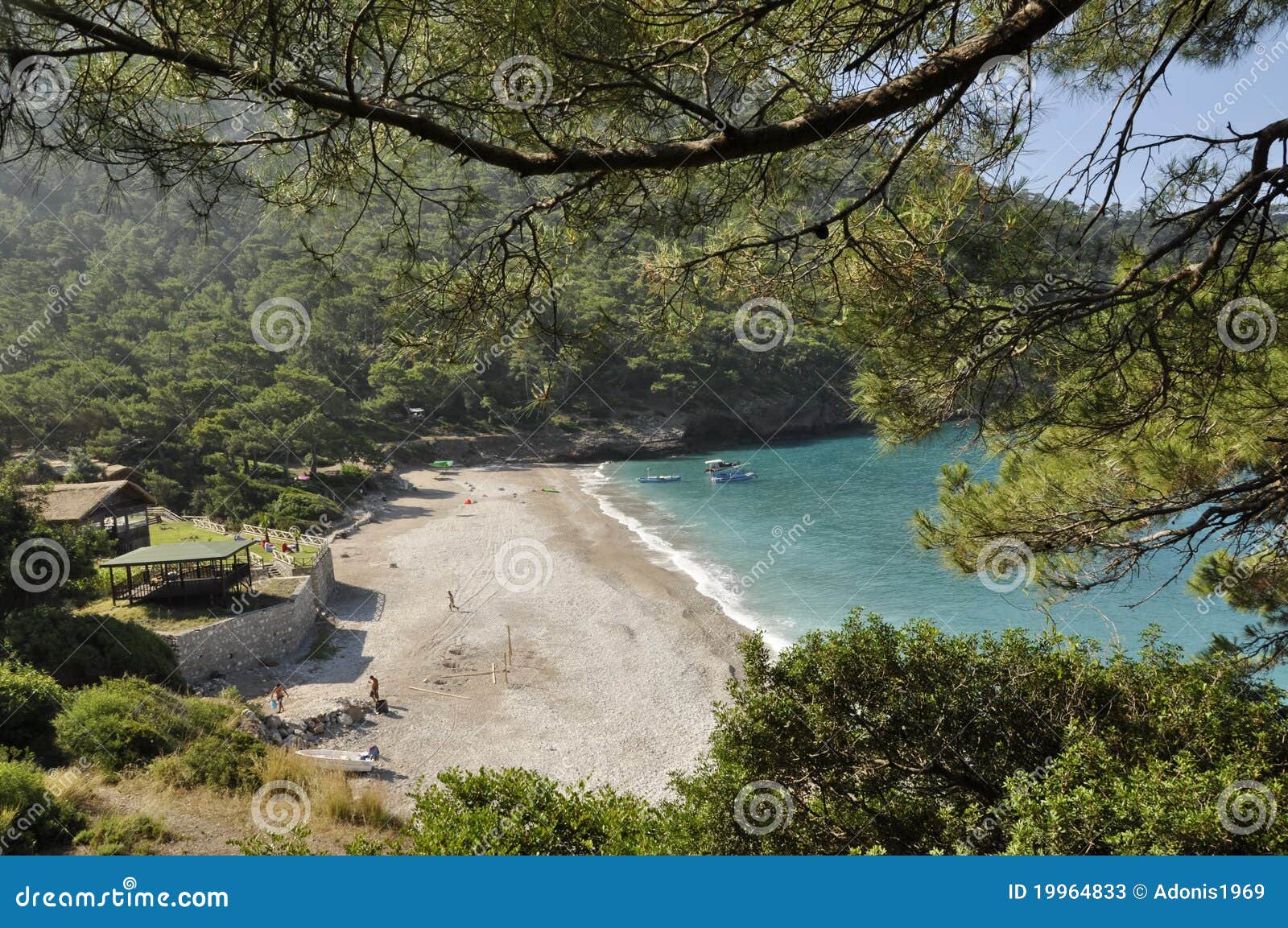 Secluded Turkish beach stock image. Image of destination - 19964833
