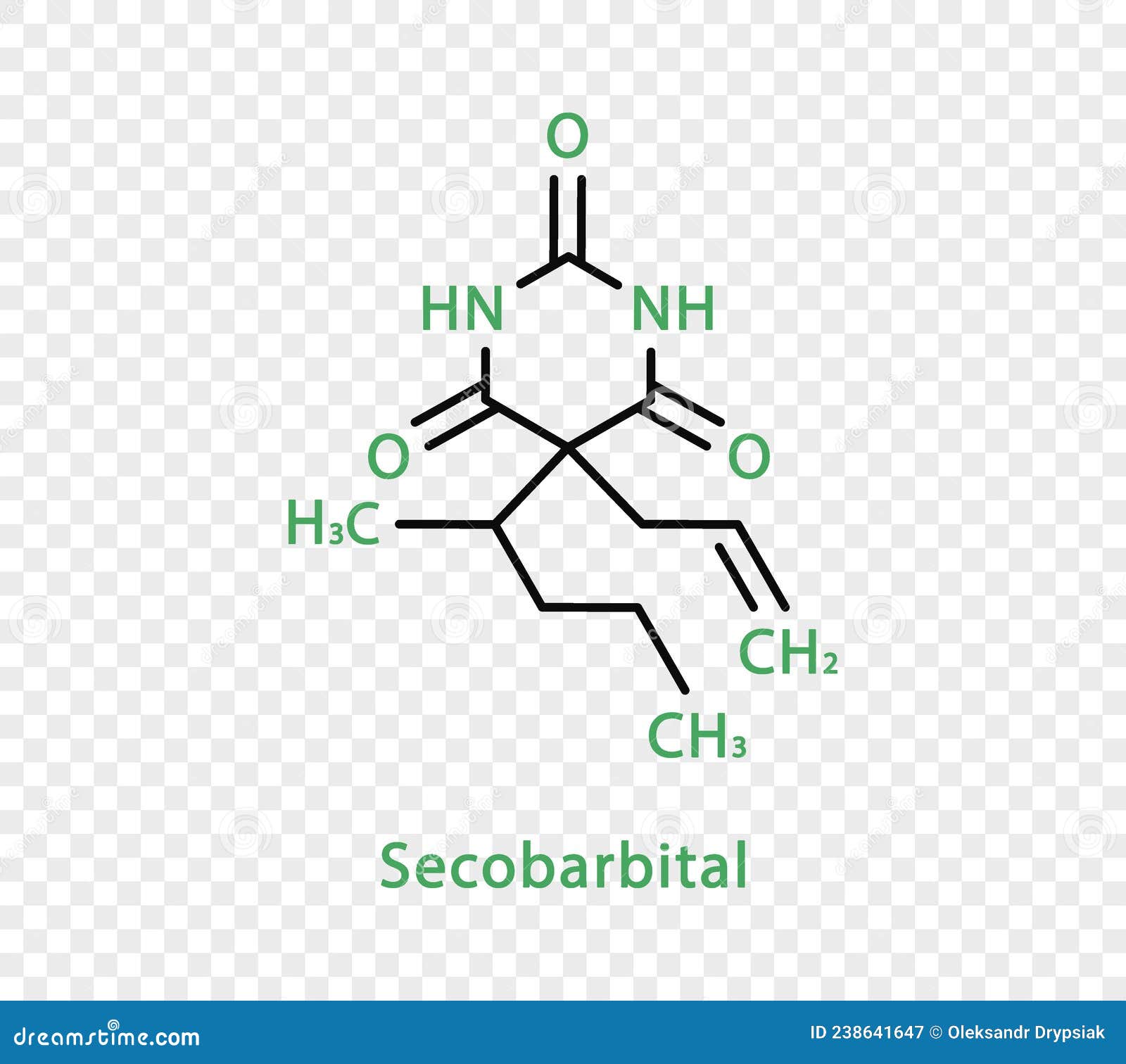 Secobarbital Chemical Formula. Secobarbital Structural Chemical Formula ...