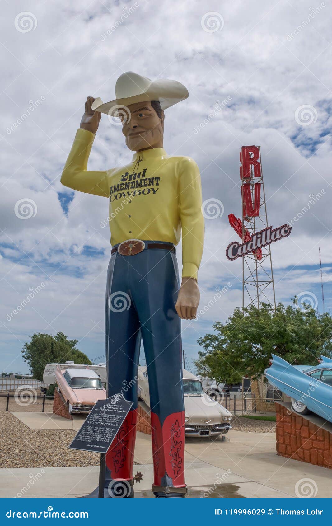Second Amendment Cowboy Muffler Man Editorial Stock Image - Image of ...