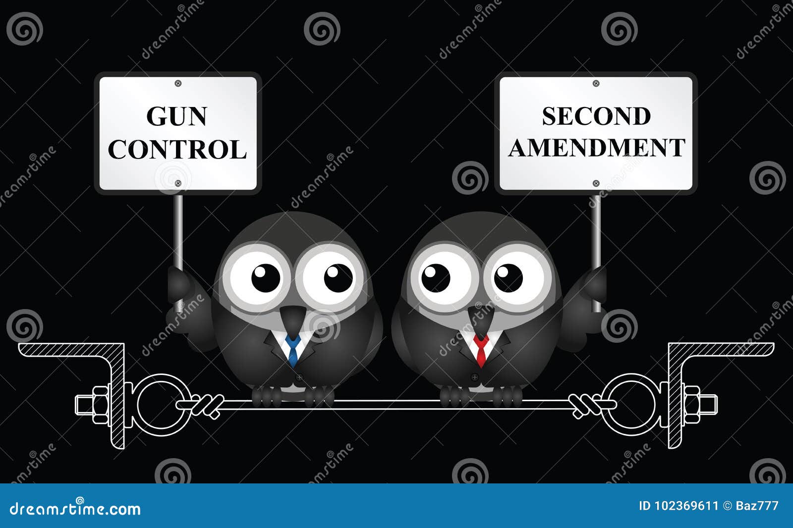 Second Amendment stock vector. Illustration of debate - 102369611