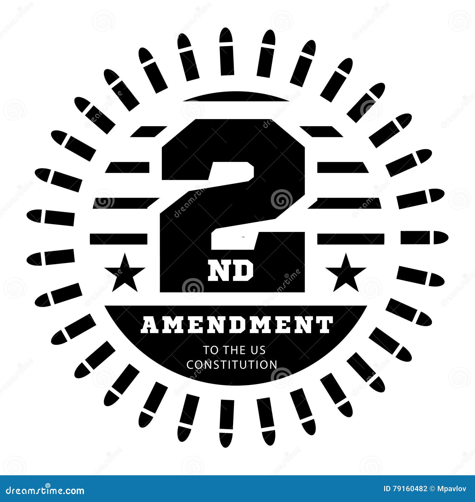 2Nd Amendment The American Original Constitution Cartoon Vector ...