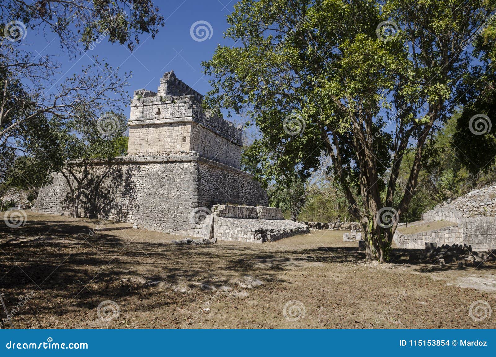 The Second Ballgame Court at Chichen Itza Stock Photo - Image of ...