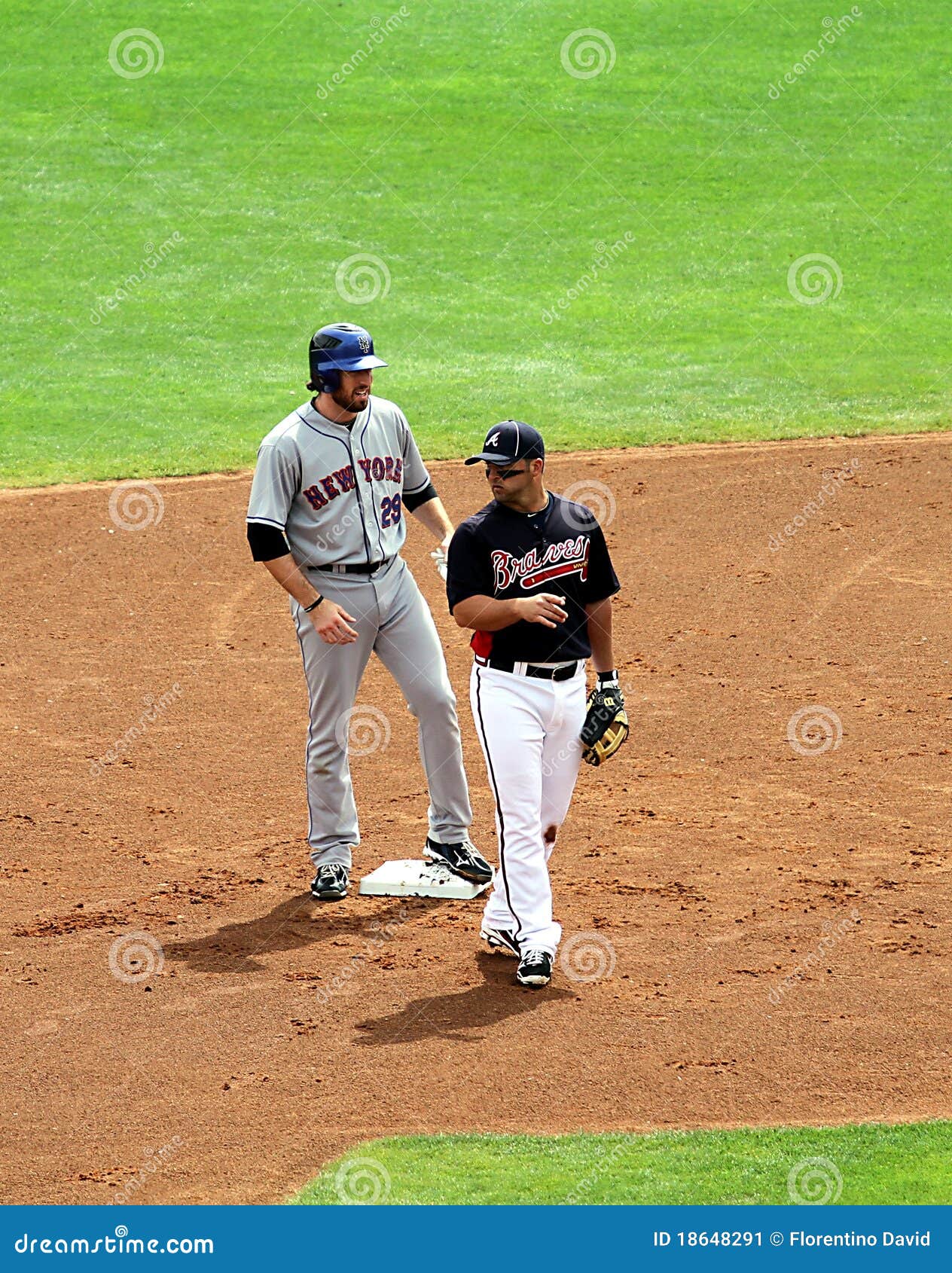 Second base hit editorial photo. Image of game, mets - 18648291