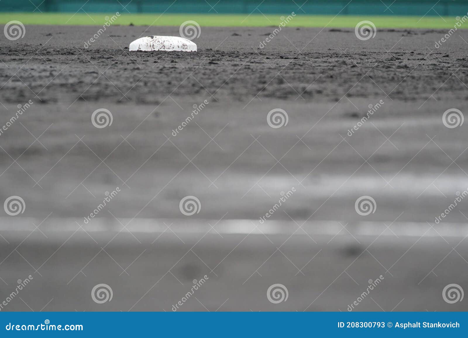Second Base of a Baseball Field Stock Image - Image of asphalt, bunt ...