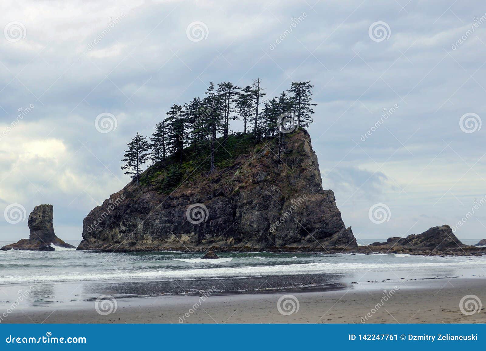 Second Beach in Olympic National Park, Washington, USA. Stock Image ...