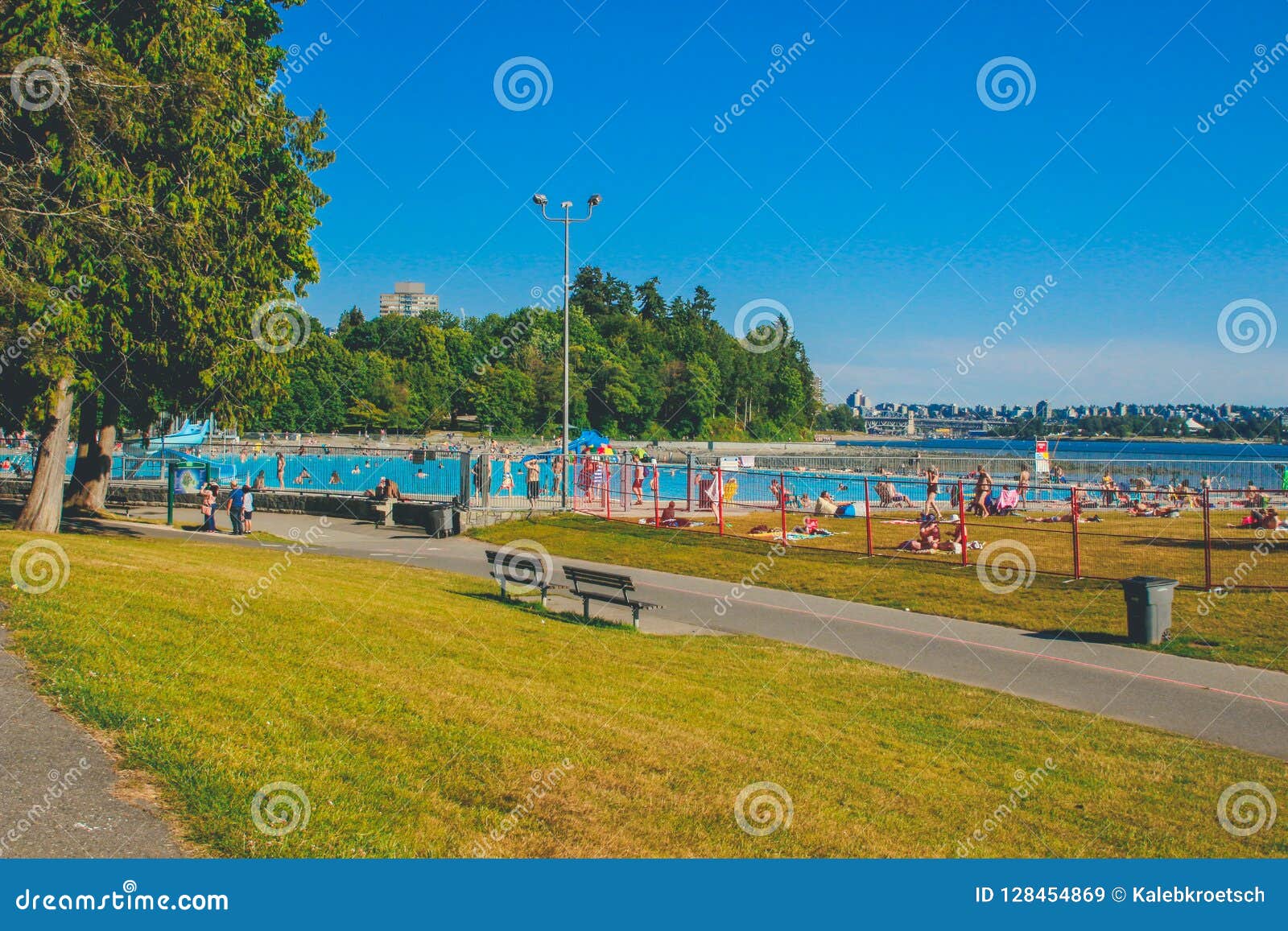Second Beach Vancouver, Stanley Park. View of the Pool Nearby Editorial ...