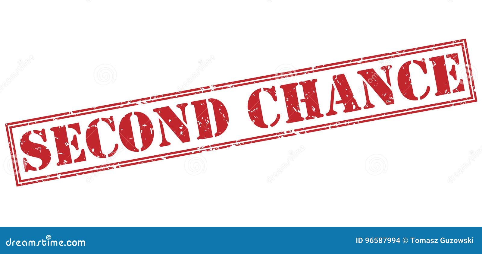Second chance red stamp stock illustration. Illustration of watermark ...