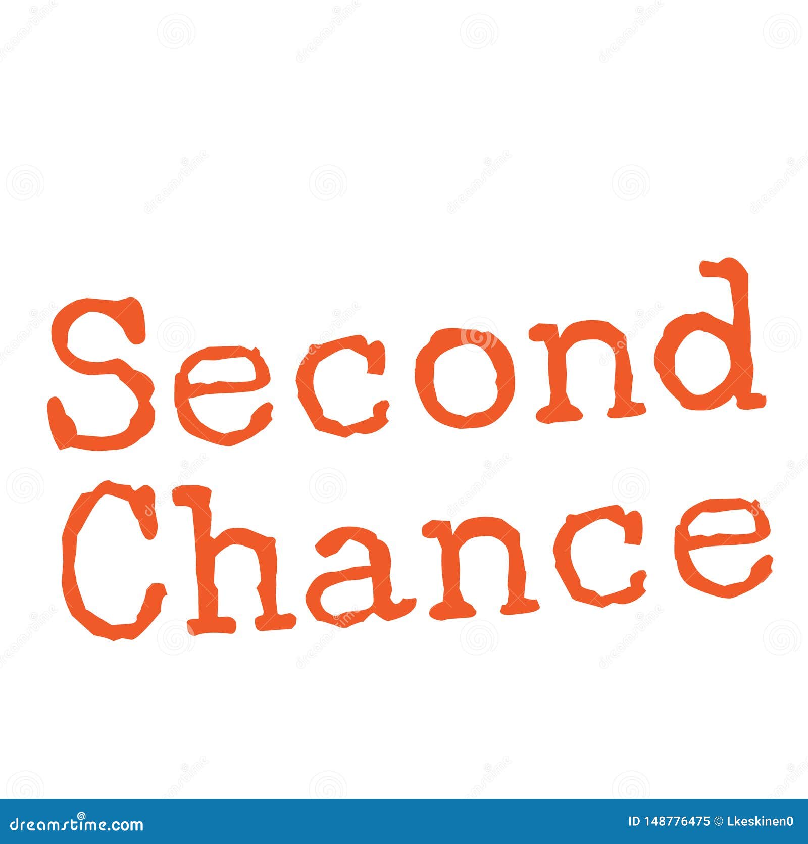 SECOND CHANCE Stamp on White Stock Vector - Illustration of option ...