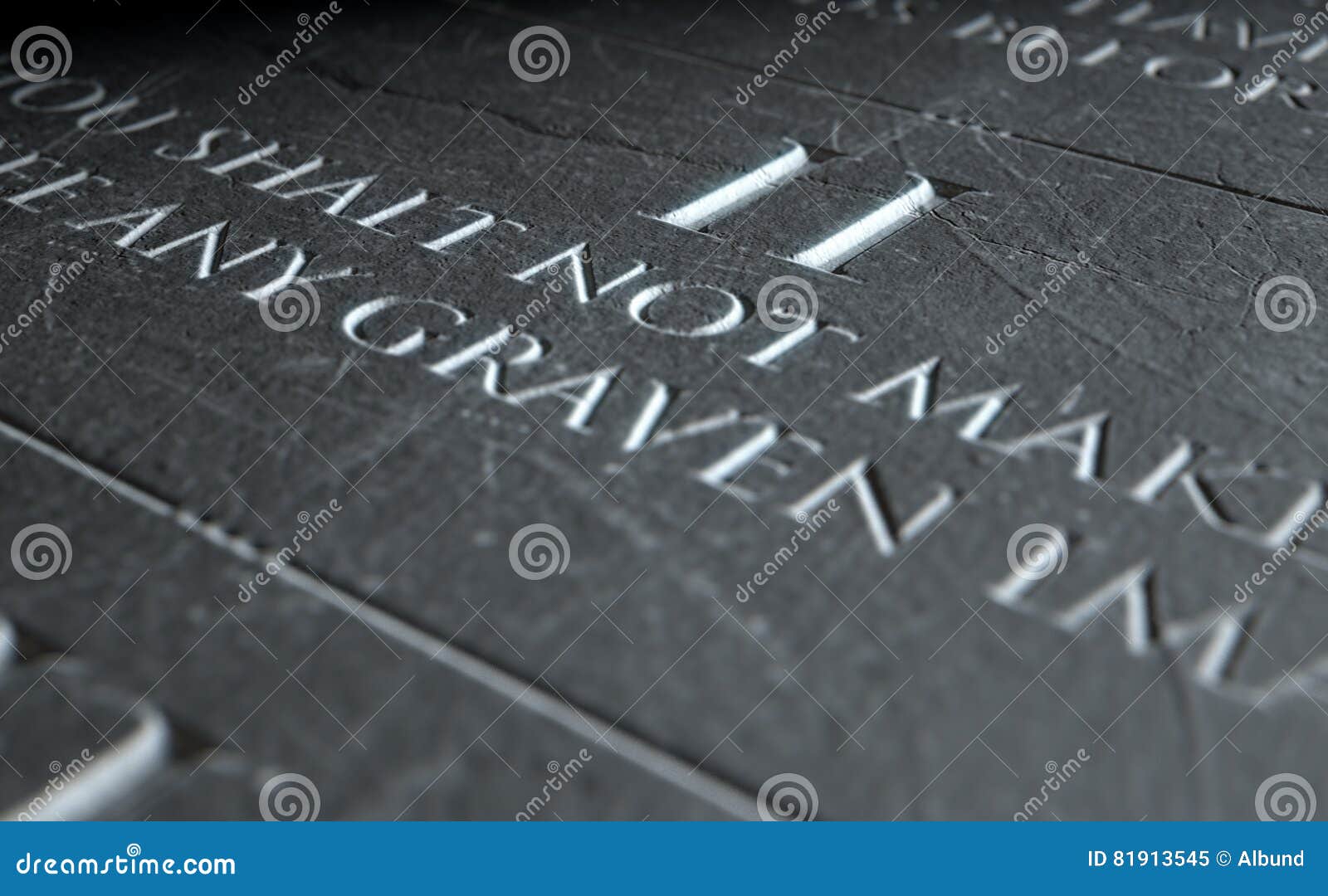 The Second Commandment stock illustration. Illustration of religion ...