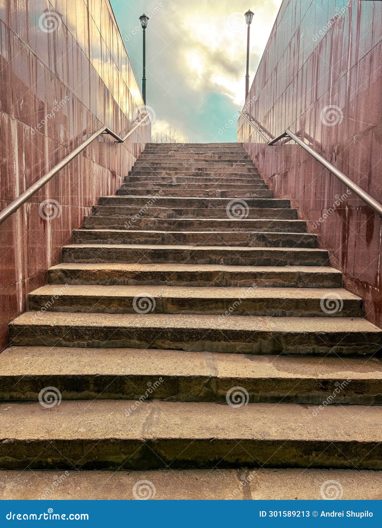 The Second Concrete Steps on the Stairs As a Background Stock Image ...