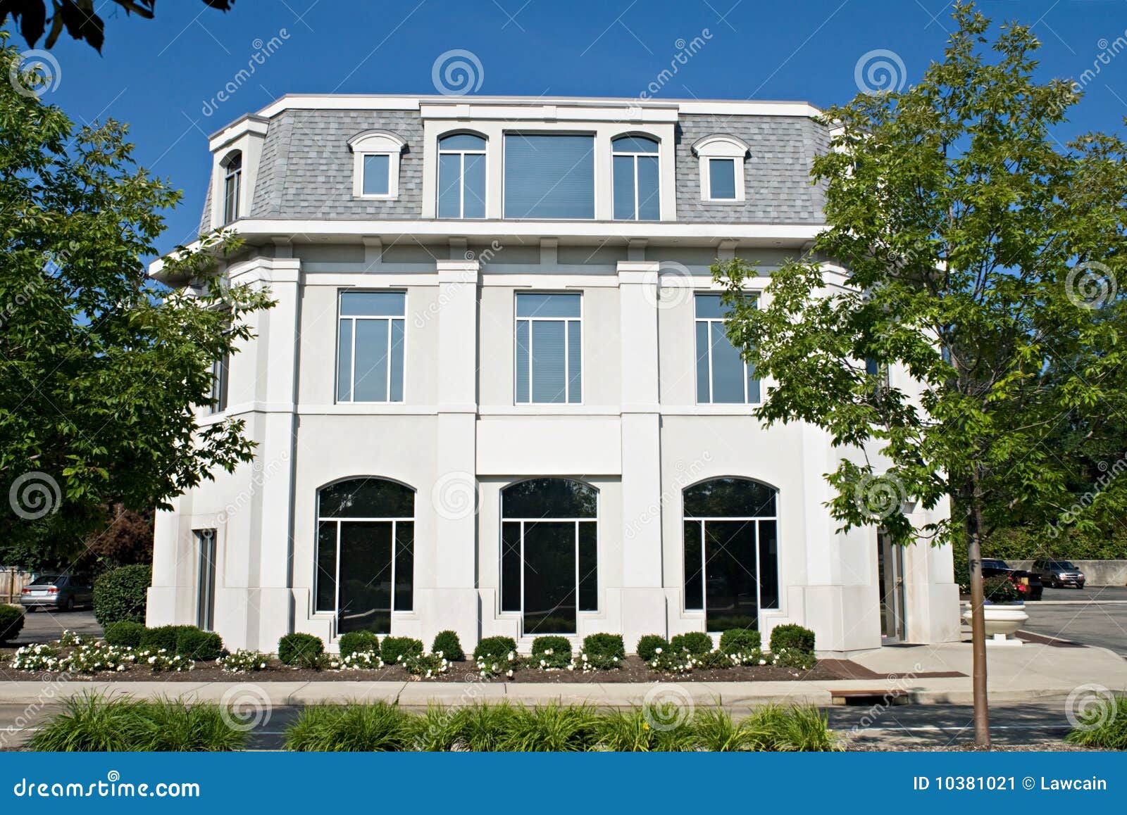 Second Empire Style Building Stock Image - Image of facility, blue ...
