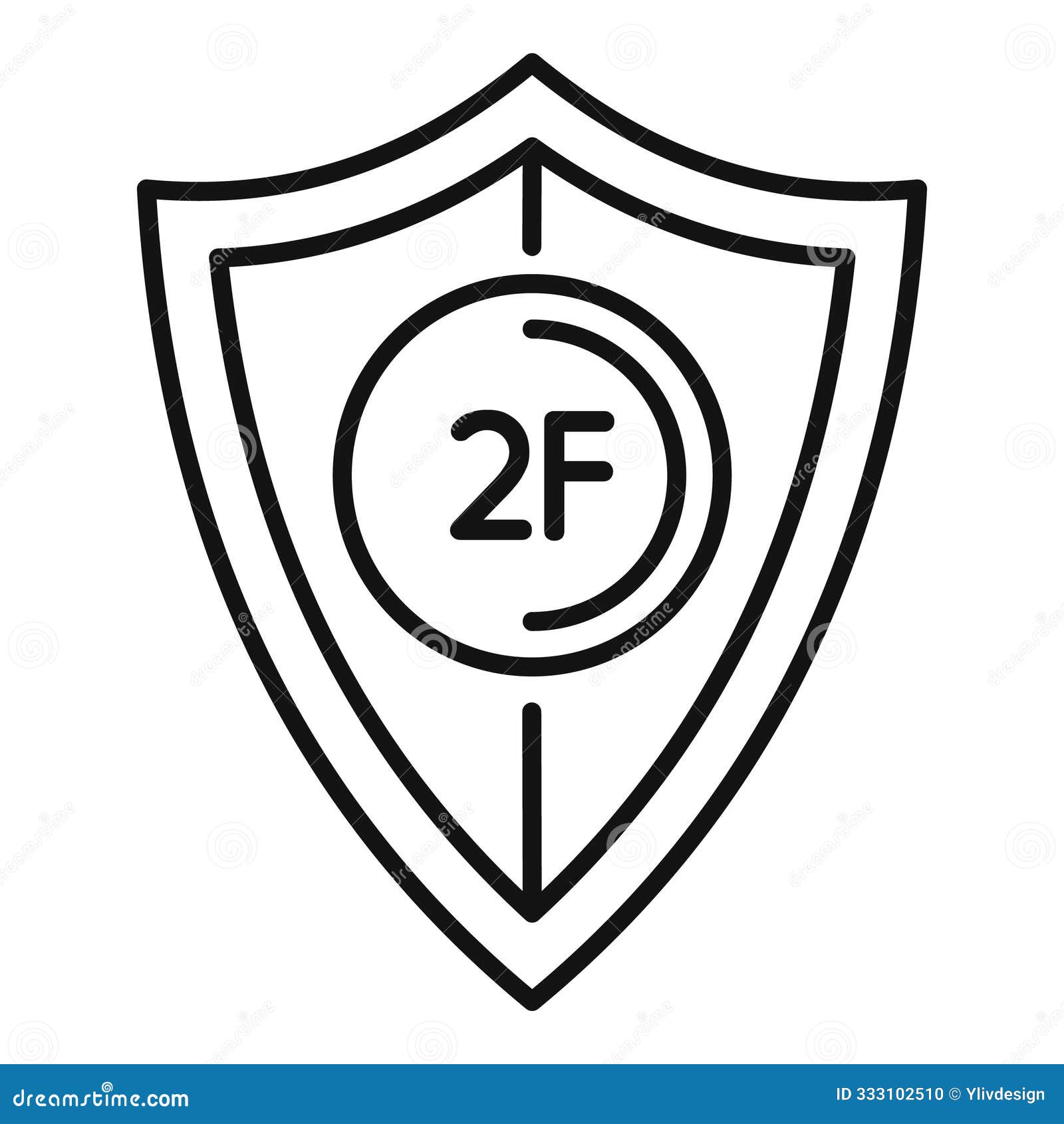 Second Factor Authentication Shield Icon Showing Login Security Stock ...