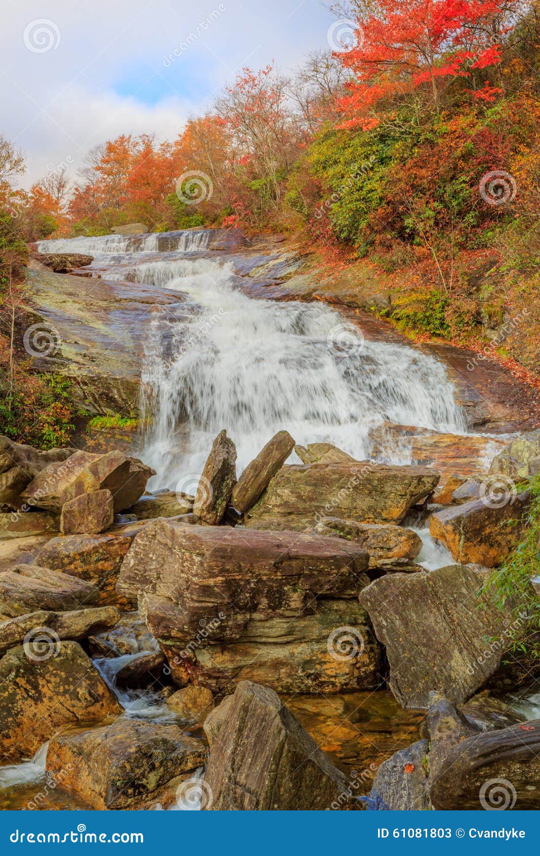 Second Falls Graveyard Fields North Carolina Autumn Stock Image - Image ...