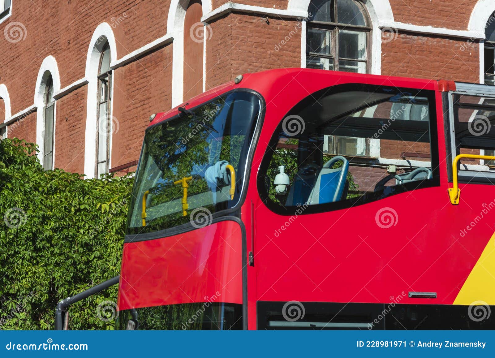 The Second Floor of a Double-decker Tourist Bus, the Windows of the Bus ...