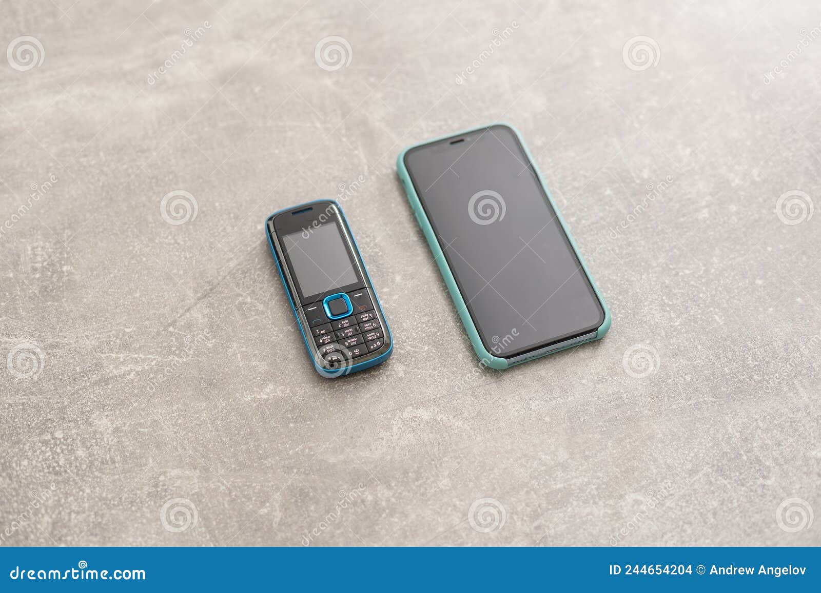 Second Generation Digital Technology. Smart Phone and Old Technology ...