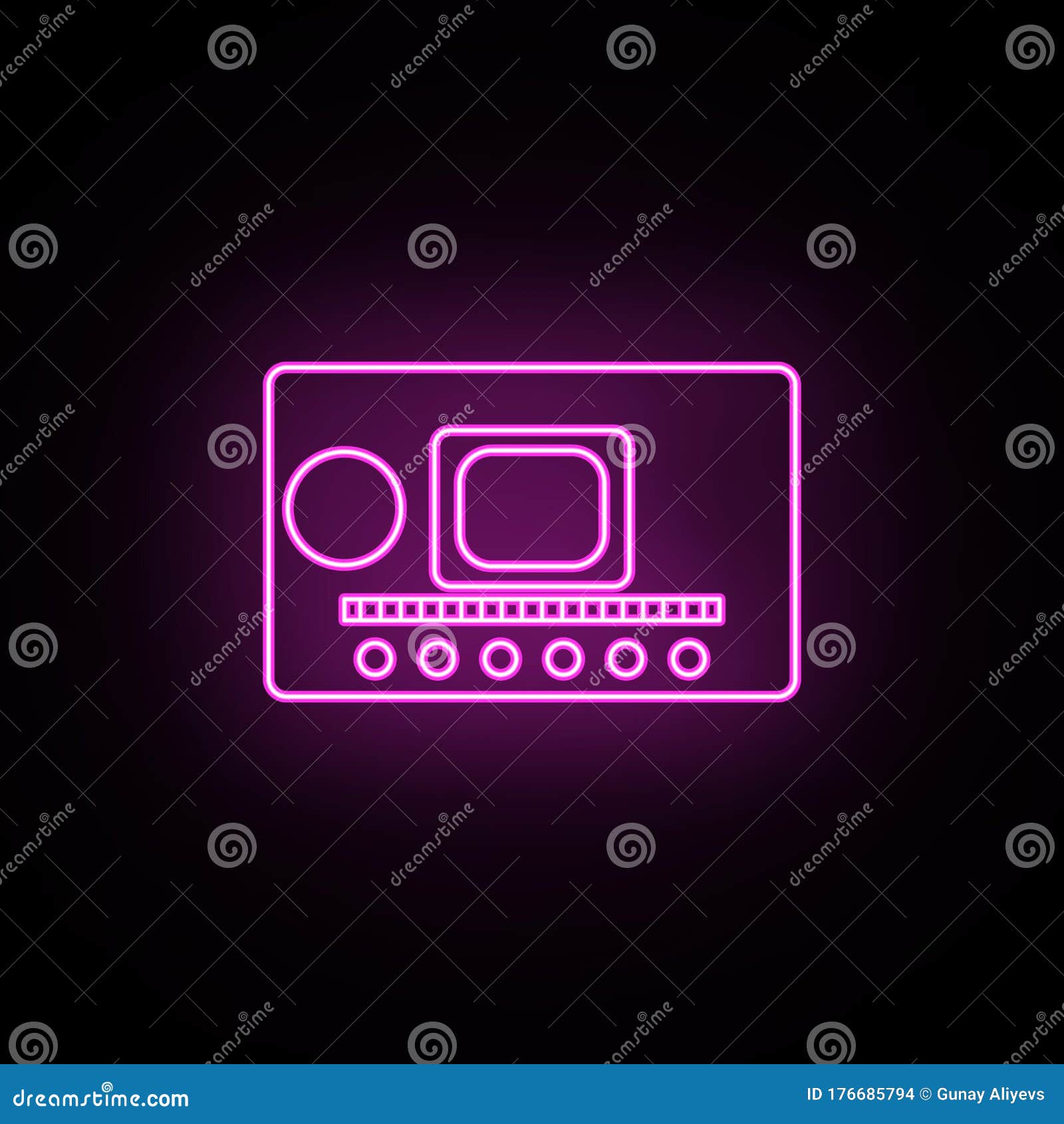 Second Generation of Tvs Neon Icon. Simple Thin Line, Outline Vector of ...