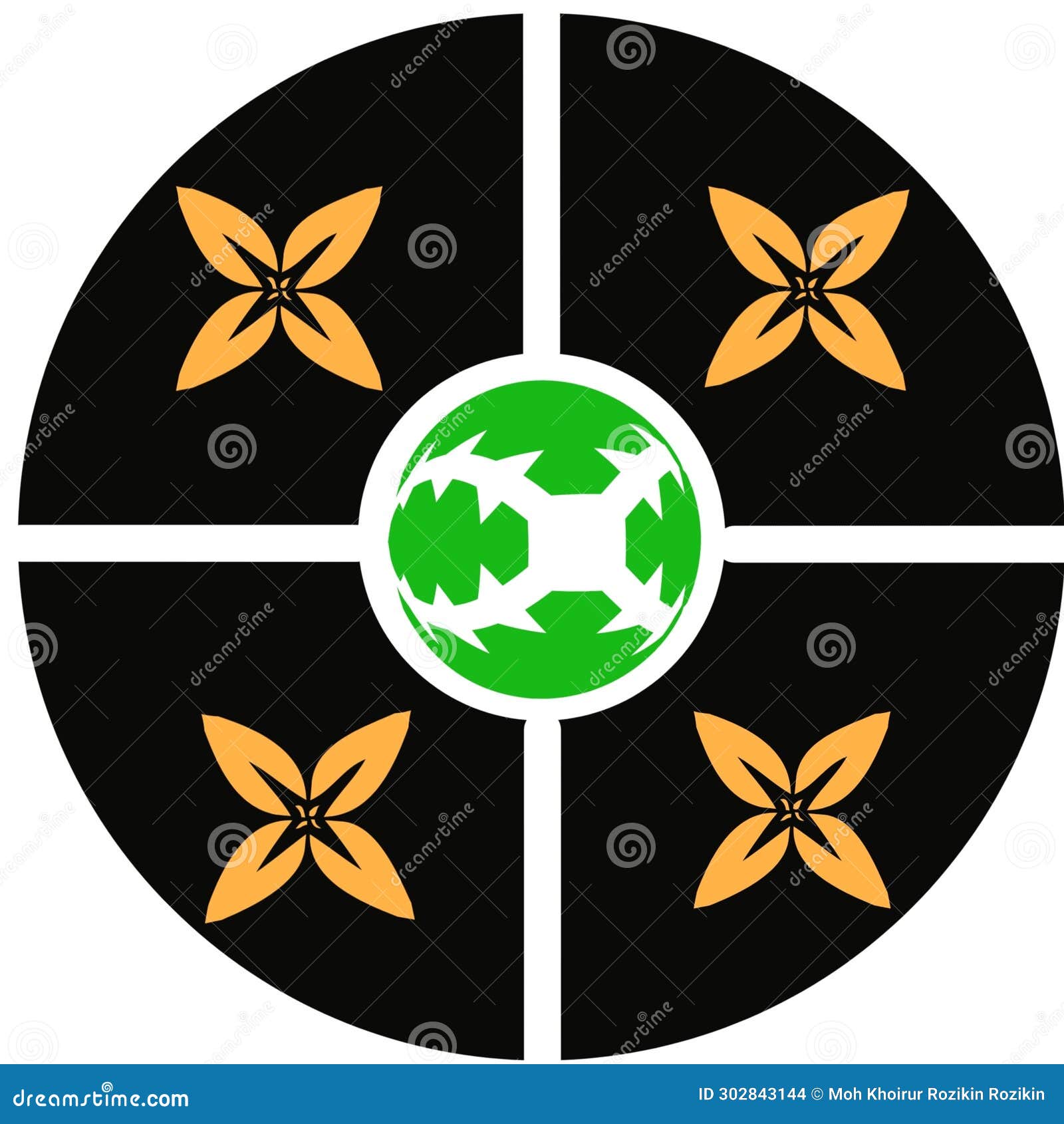 Second Graphic Design Illustration with Initial Letter Icon ...