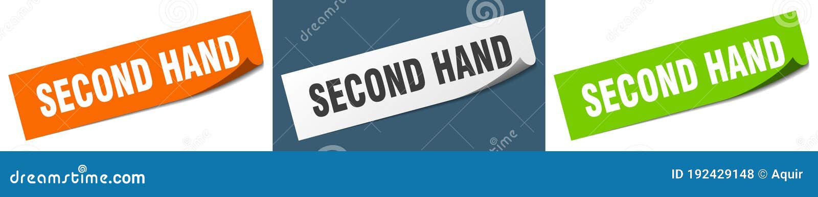 Second Hand Banner. Second Hand Speech Bubble Label Set. Stock Vector ...