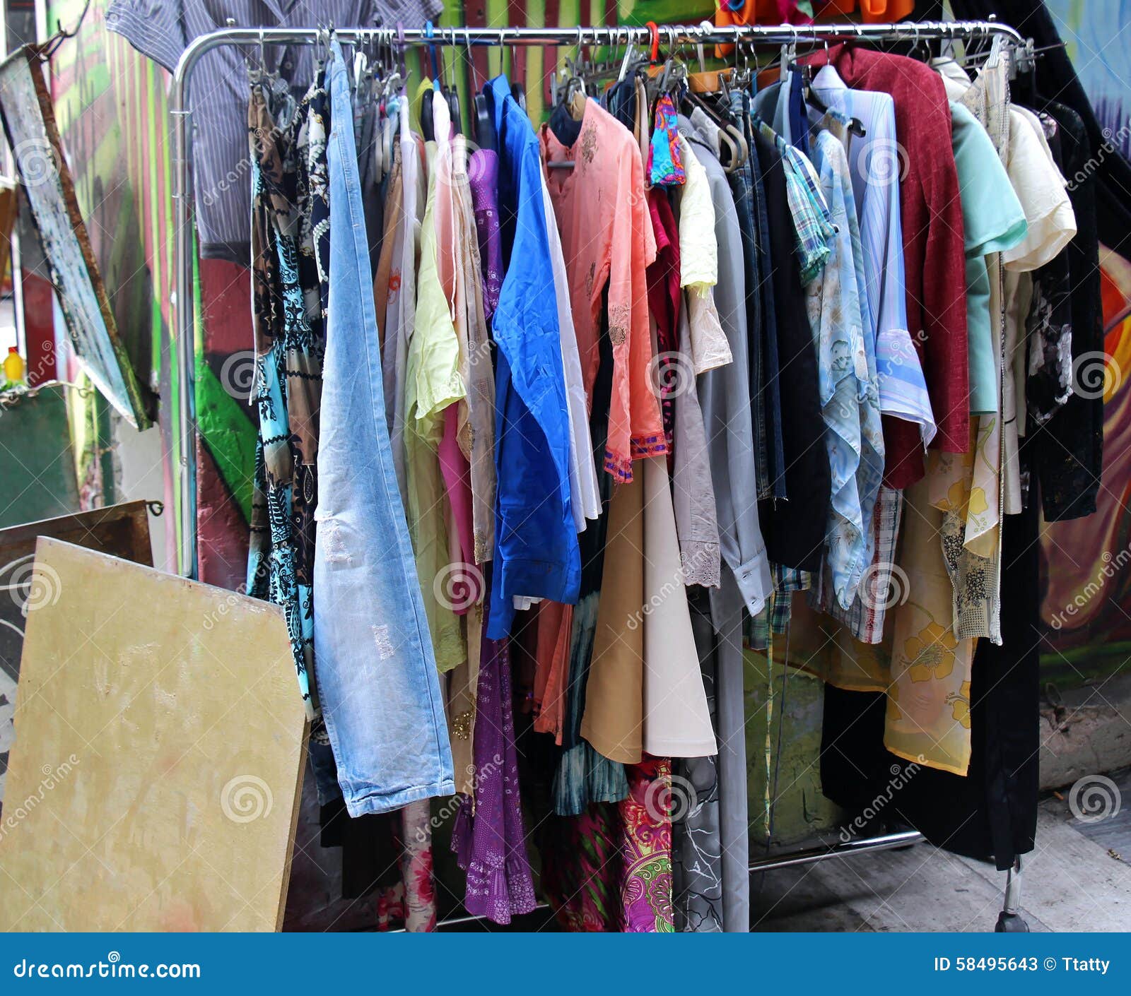 Second hand clothes stock image. Image of dress, colorful - 58495643