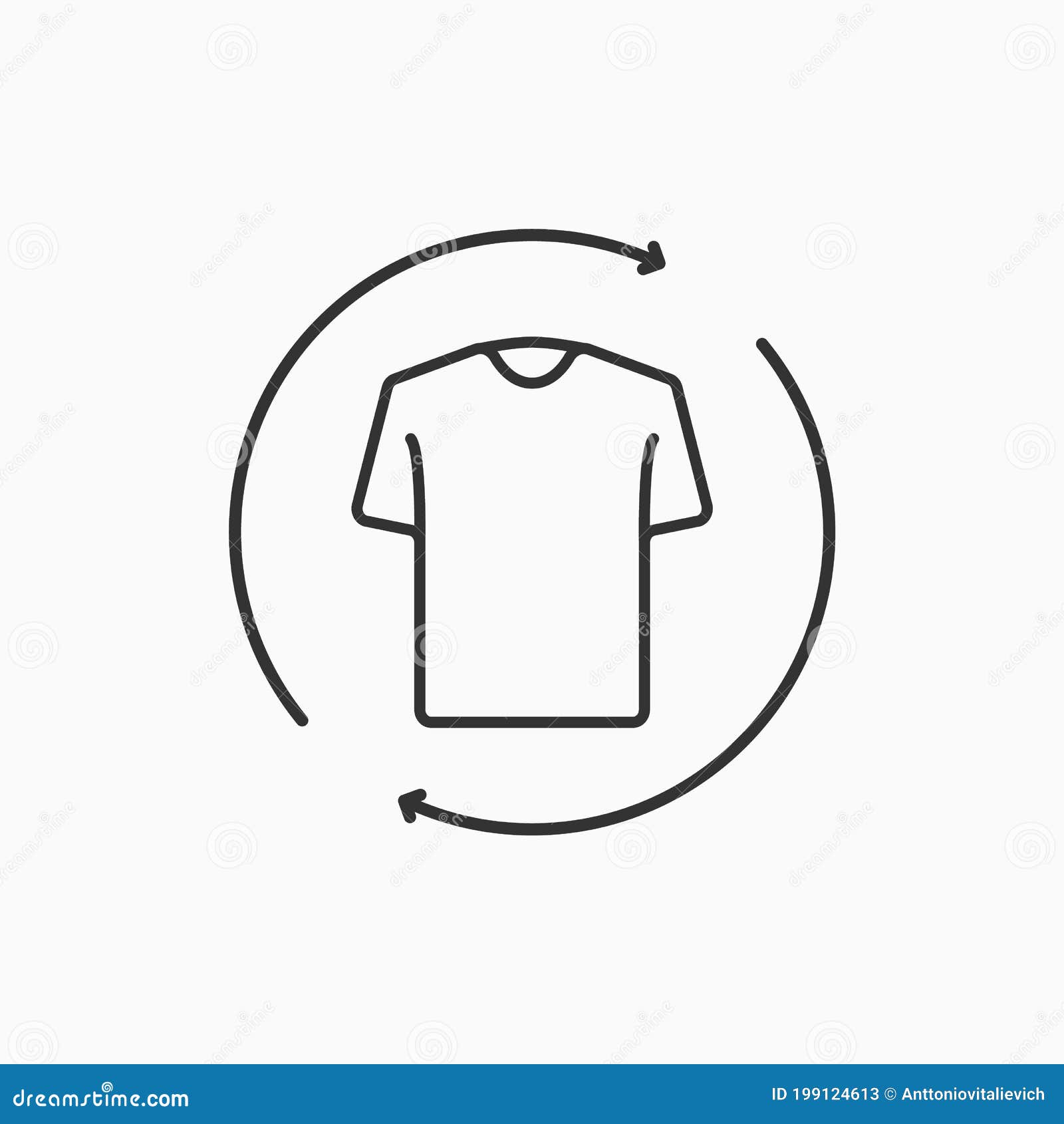 Recycle Clothing Symbol. Green Recycle Symbol With T-shirt And Jeans ...