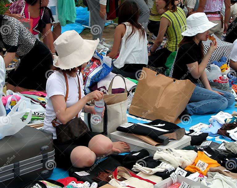 Second hand market stock photo. Image of women, commerce - 20310