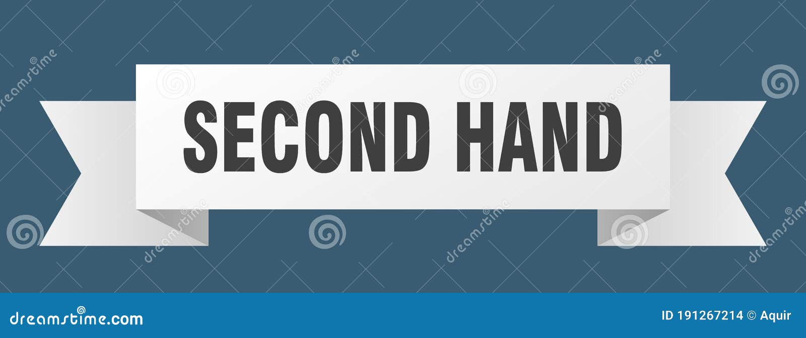 Second hand ribbon. stock vector. Illustration of graphic - 191267214