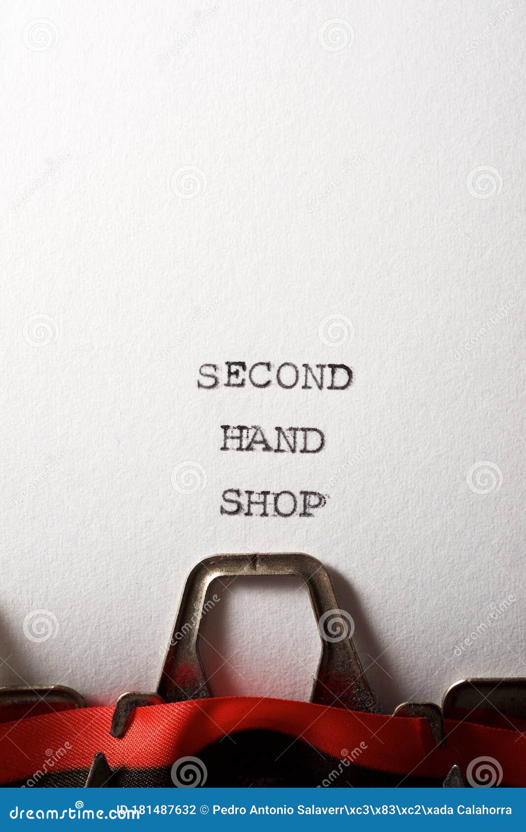 Second hand shop text stock photo. Image of design, paper - 181487632