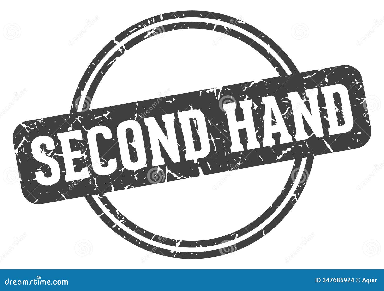 Second hand stamp stock vector. Illustration of grunge - 347685924