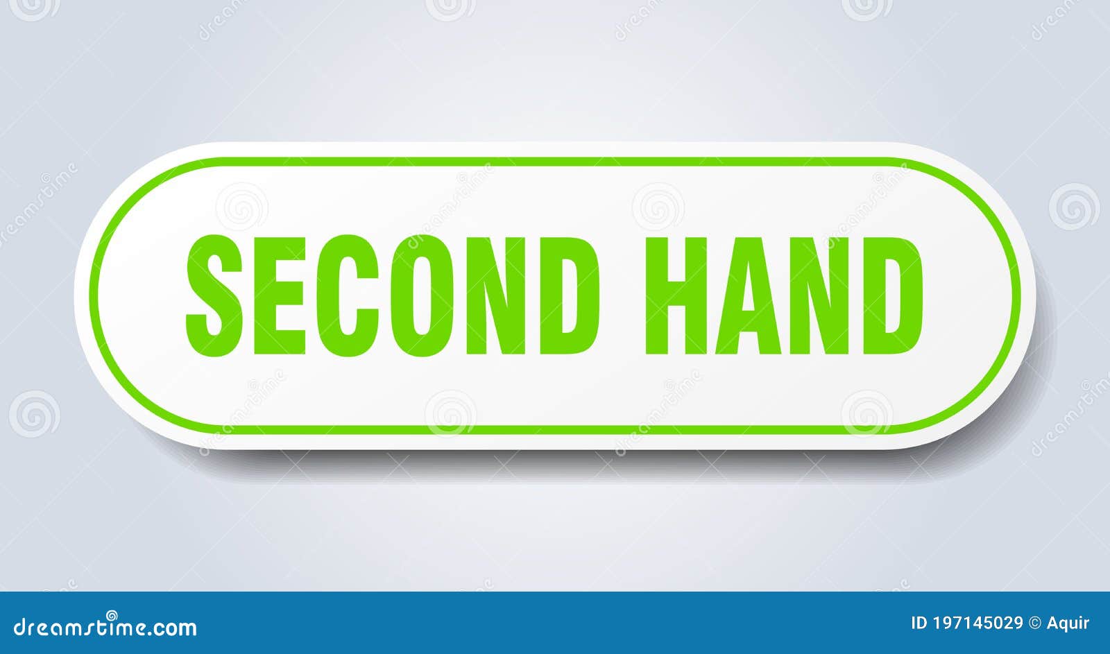 Second hand sticker. stock vector. Illustration of sign - 197145029