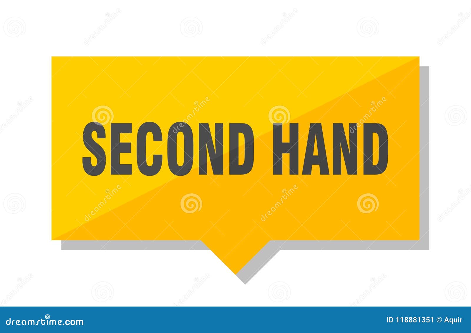 Second hand price tag stock vector. Illustration of marker - 118881351