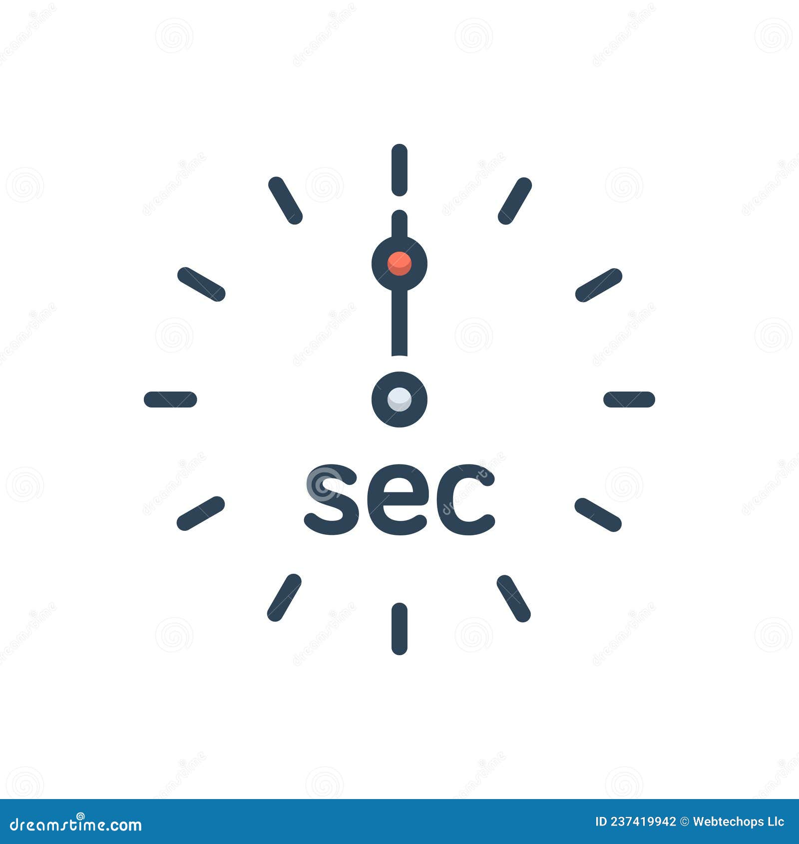 Color Illustration Icon for Second, Circle and Hours Stock Illustration ...