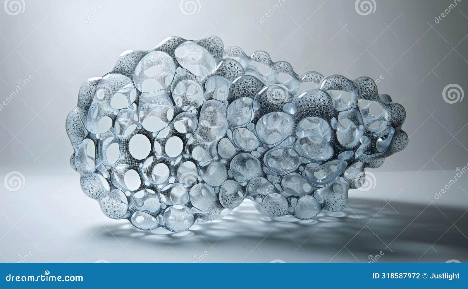In the Second Image Tiny Transparent Spheres are Stacked Together Like ...