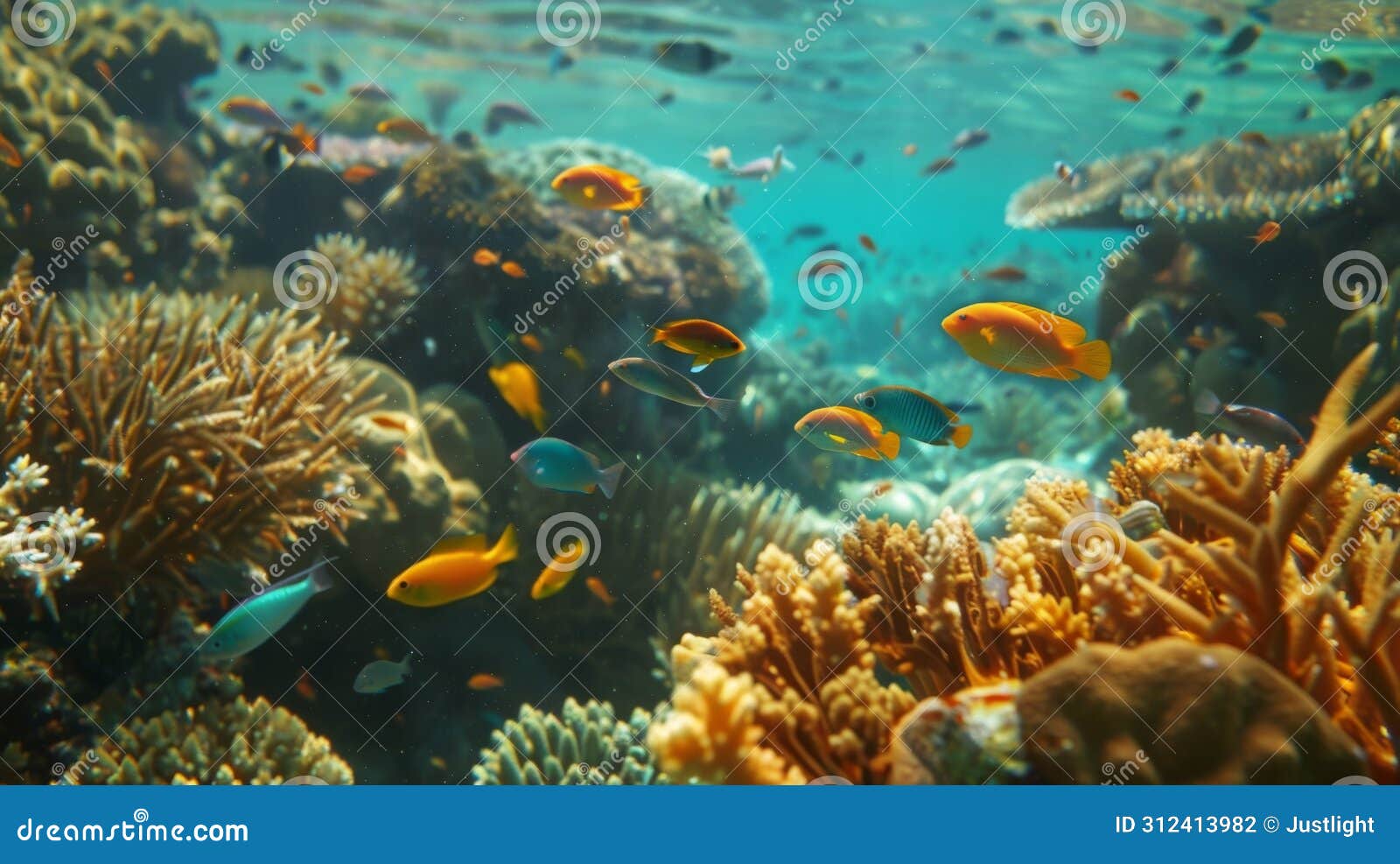In the Second Image Various Types of Fish are Swimming a the Corals ...