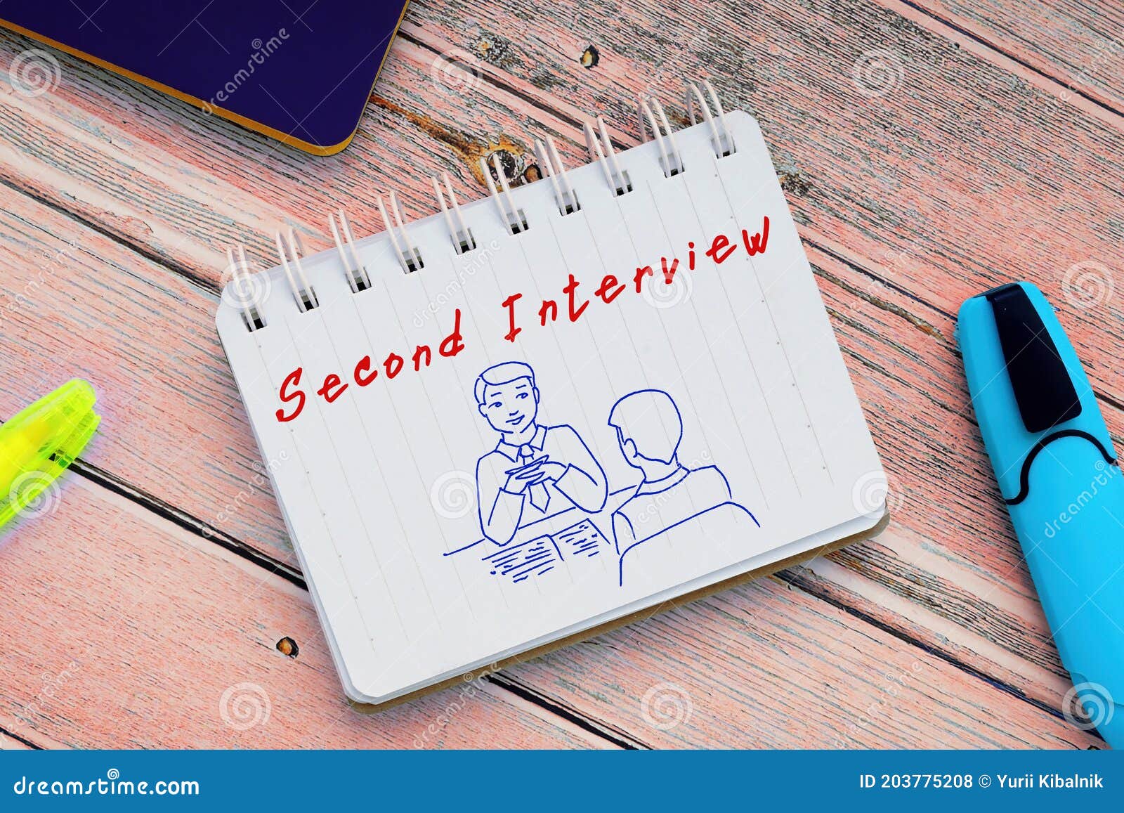 Second Interview Sign on the Page Stock Photo - Image of confidence ...