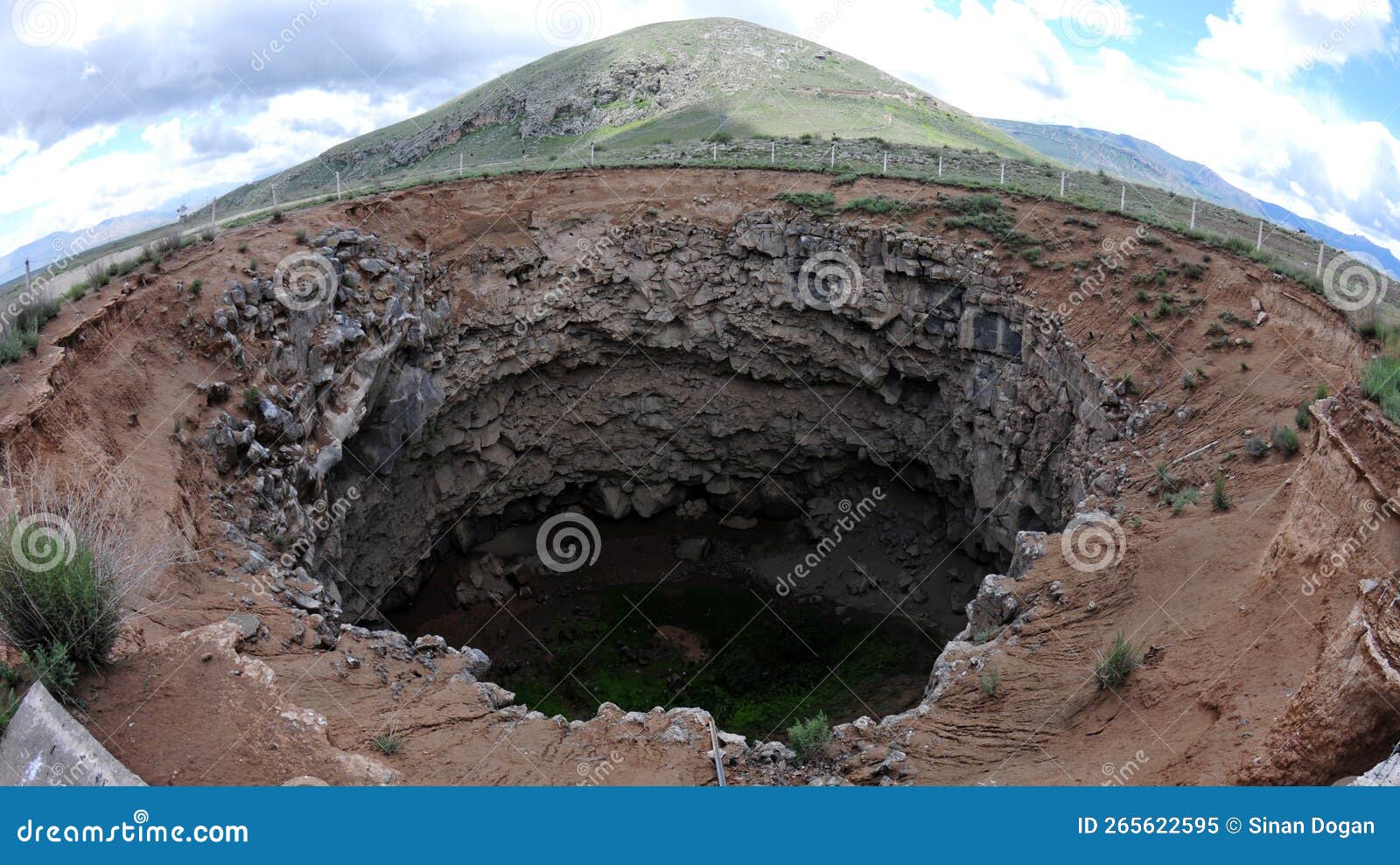 Dogubeyazit Meteor Pit - TURKEY Stock Image - Image of cliff, wall ...