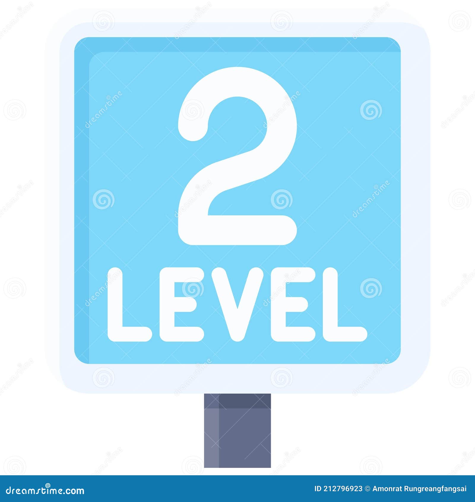 Second Level Sign Icon, Parking Lot Related Vector Stock Vector ...