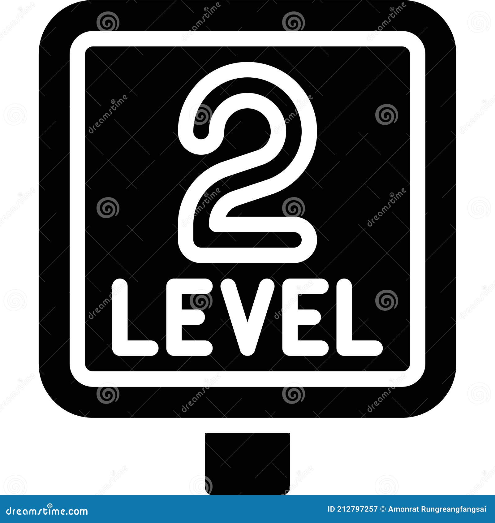 Second Level Sign Icon, Parking Lot Related Vector Stock Vector ...