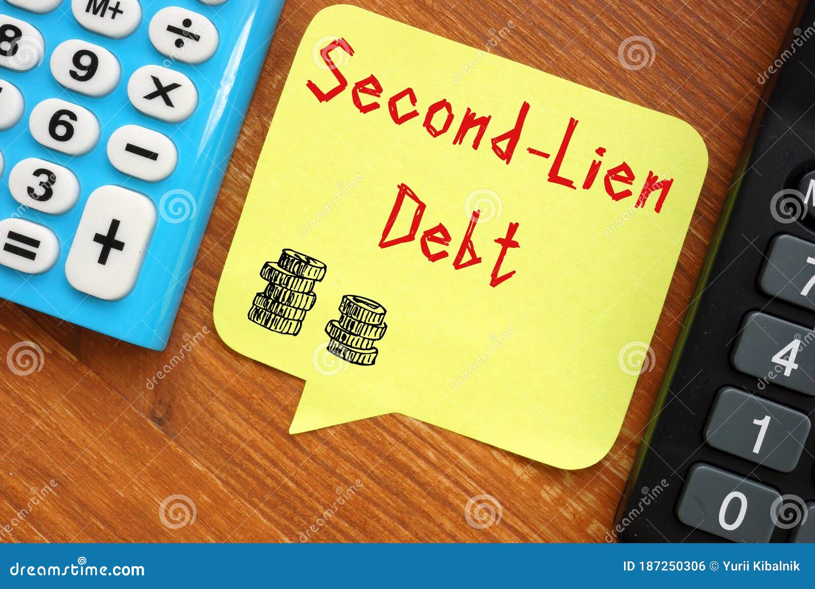 Second-Lien Debt Sign on the Piece of Paper Stock Photo - Image of ...