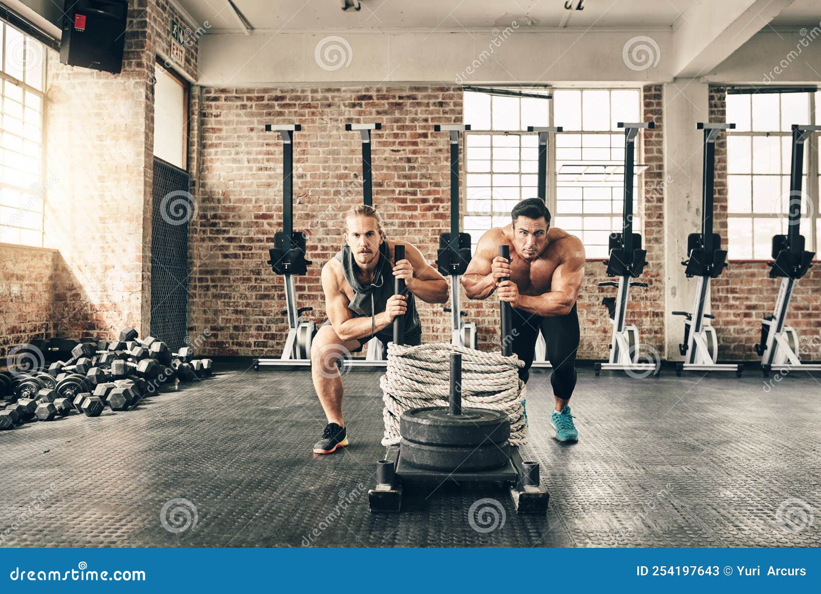 This is Second Nature To Us. Two Fit and Determined Young Men Making ...