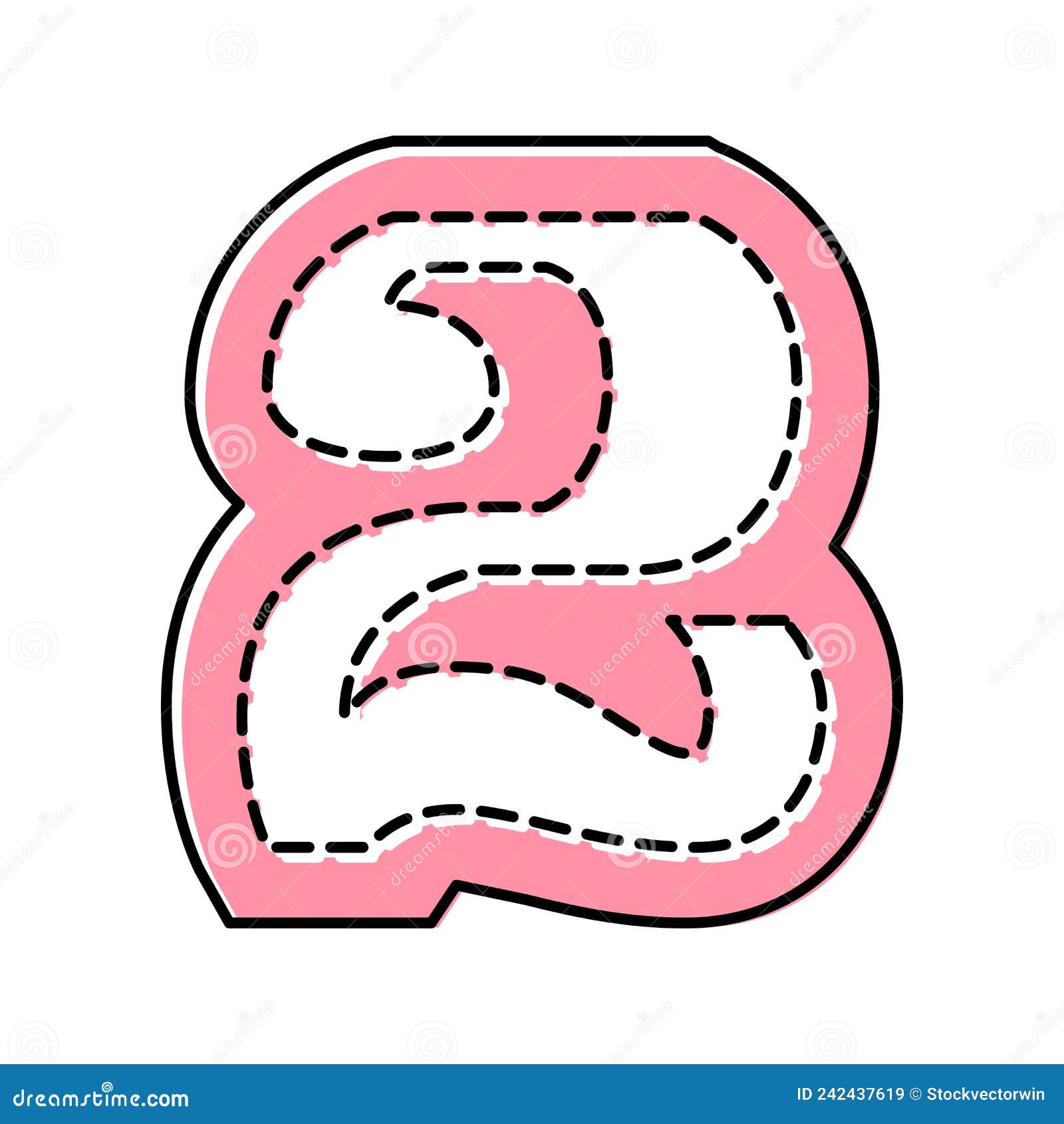 Second Number Color Icon Vector Illustration Stock Vector ...