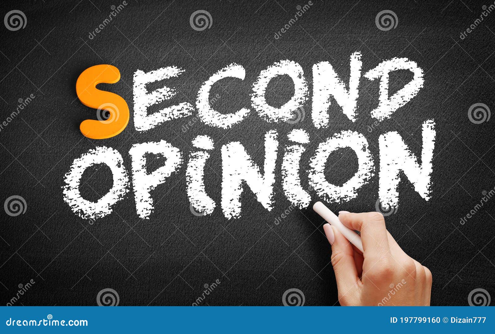 Second Opinion Text on Blackboard Stock Photo - Image of hospital ...