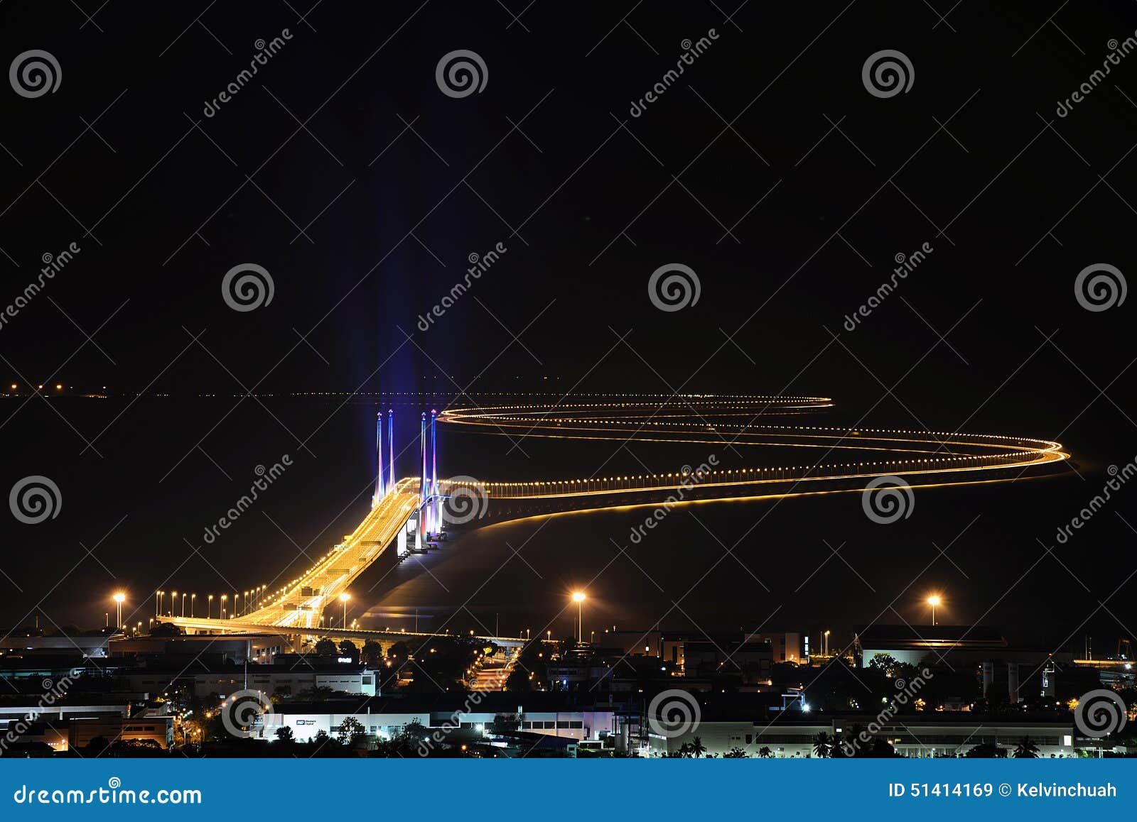 Second Penang Bridge editorial stock image. Image of malaysia - 51414169