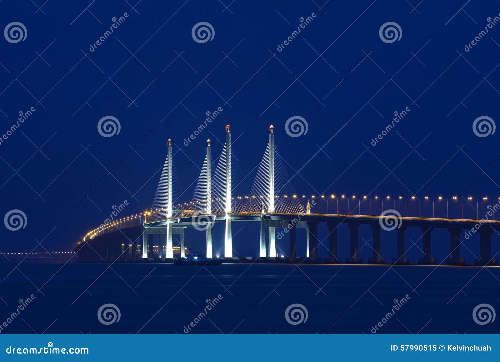 Second Penang Bridge stock image. Image of world, fire - 57990515
