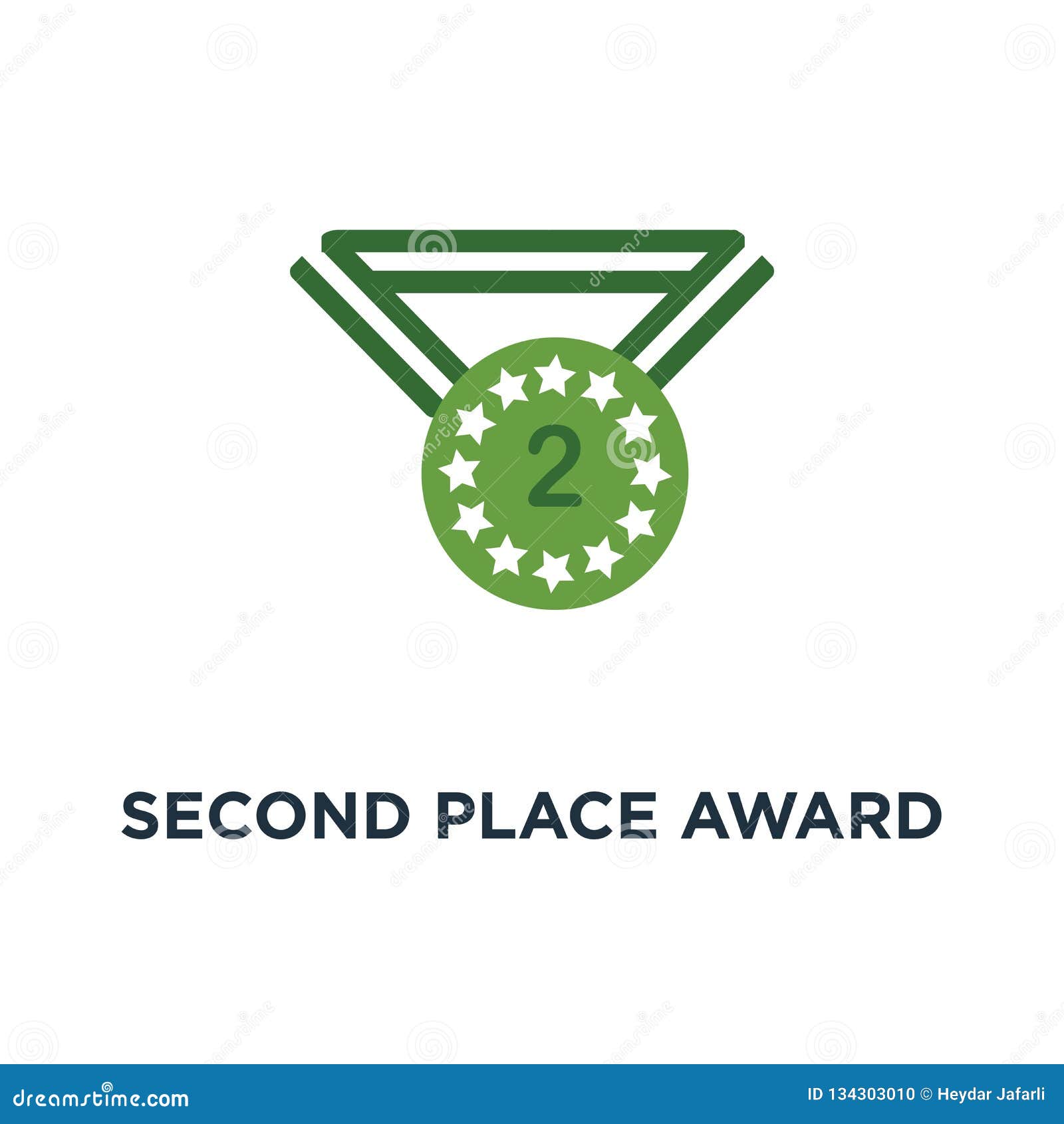 Second Place Award Icon. Prize for Winner Concept Symbol Design Stock ...
