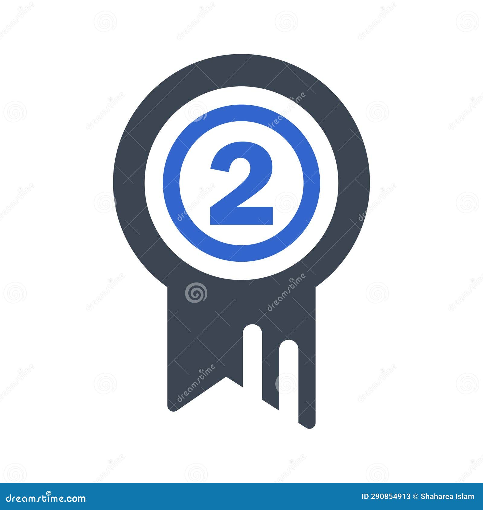 Second place badge Icon stock illustration. Illustration of reward ...