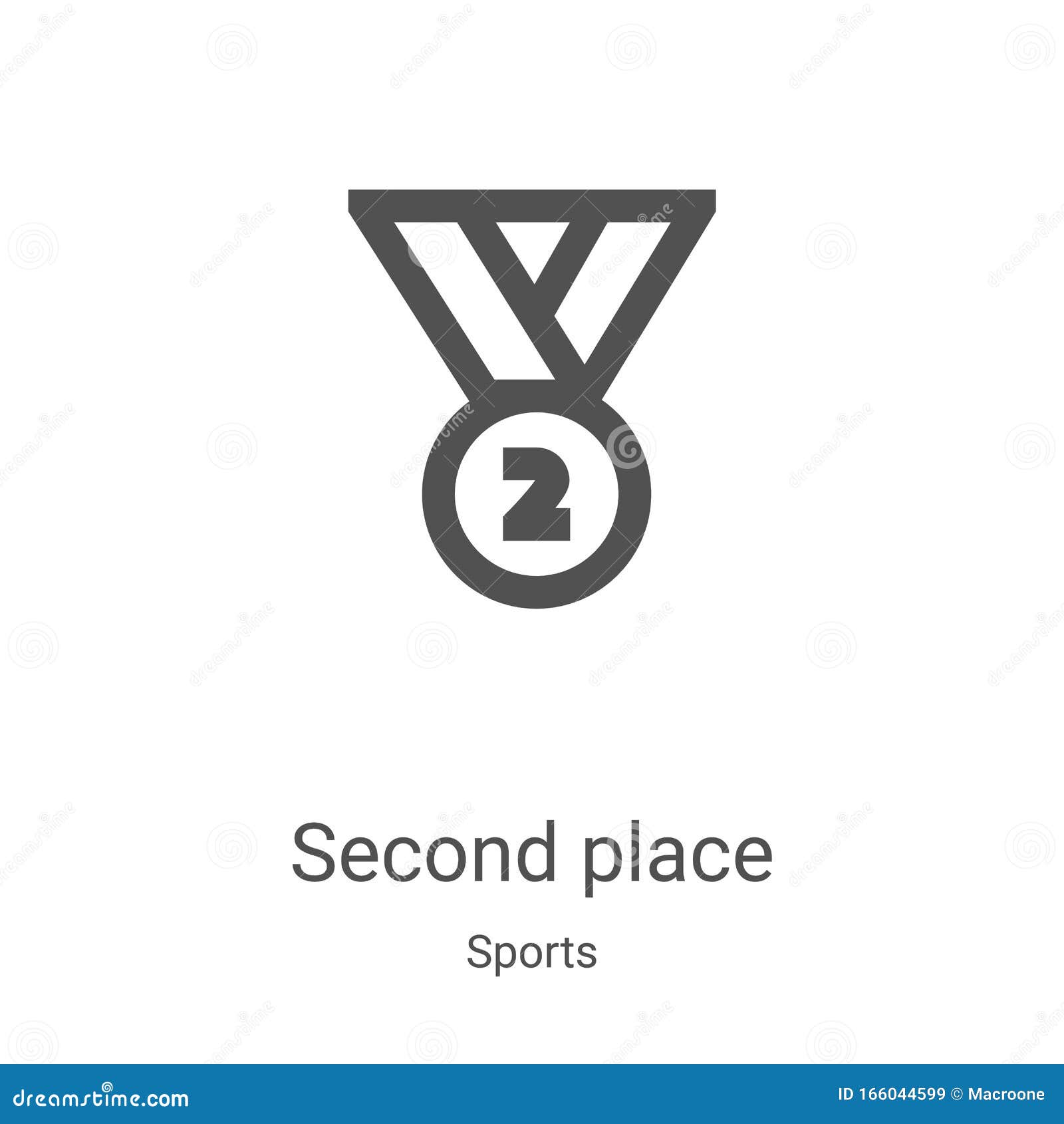 Second Place Icon Vector from Sports Collection. Thin Line Second Place ...