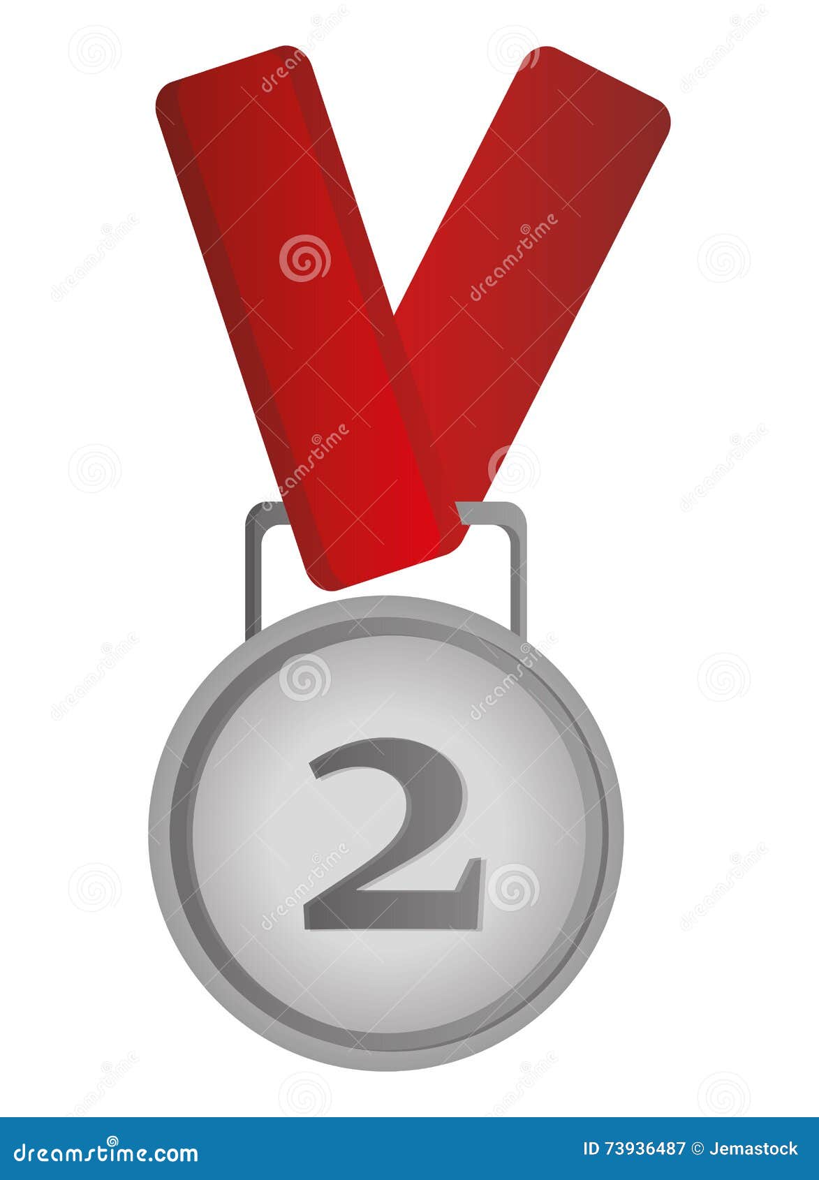 Second Place Prize Medal Icon Stock Illustration - Illustration of ...
