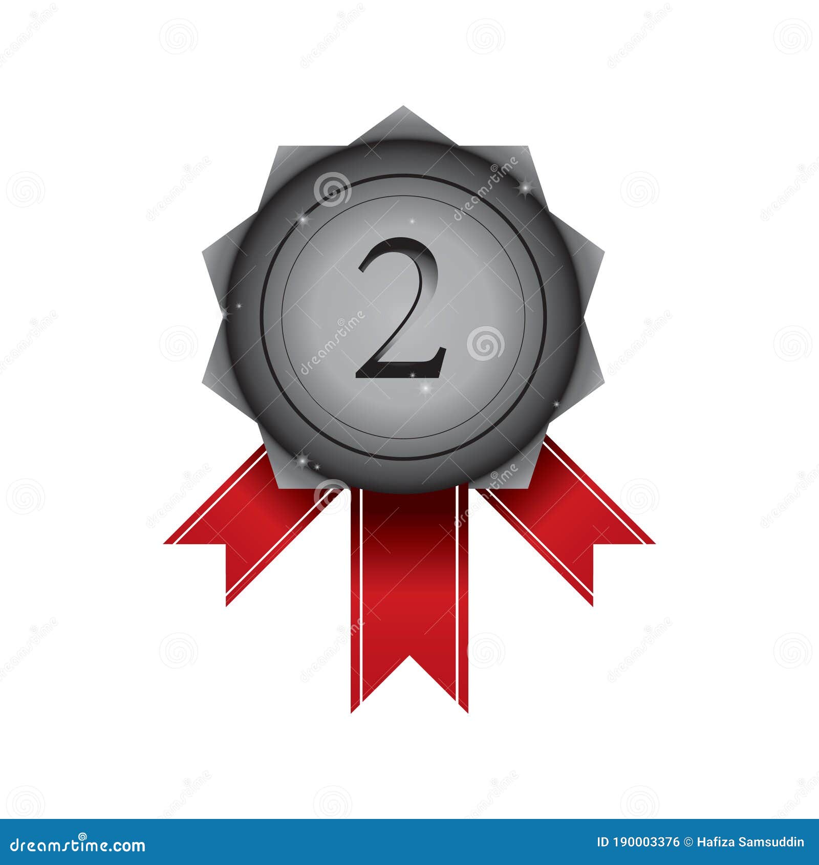 Second Position Badge. Vector Illustration Decorative Design Stock ...