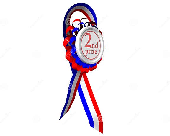 Second prize medal rotated stock illustration. Illustration of shiny ...